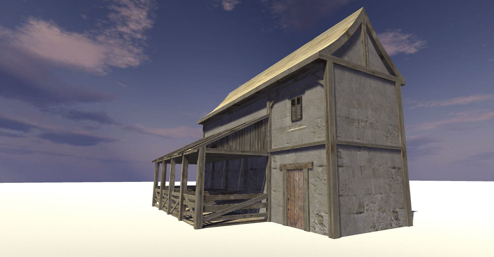 3D model Medieval stables VR / AR / low-poly | CGTrader