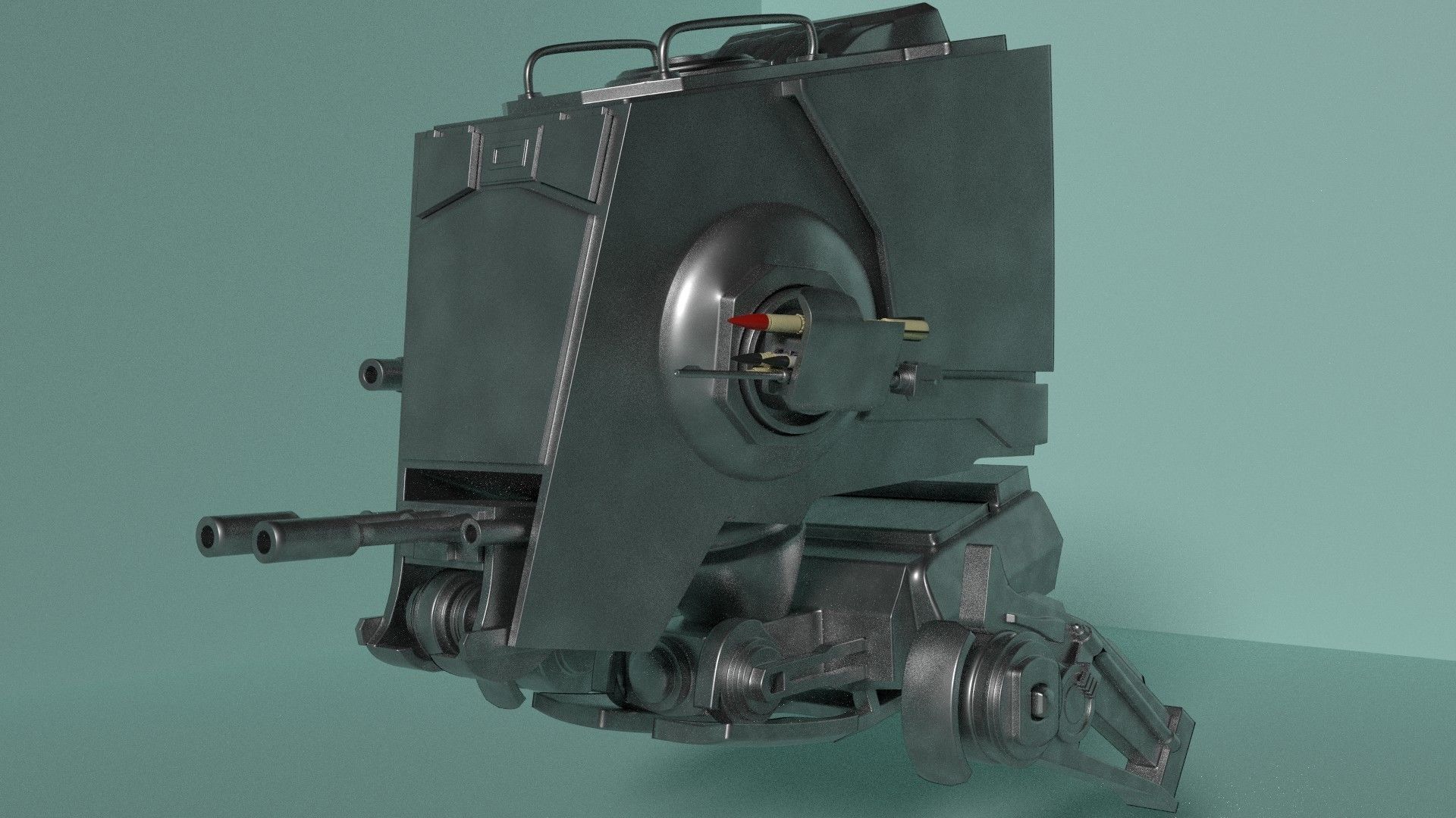 AT-ST star wars at - t machine 3D model rigged | CGTrader