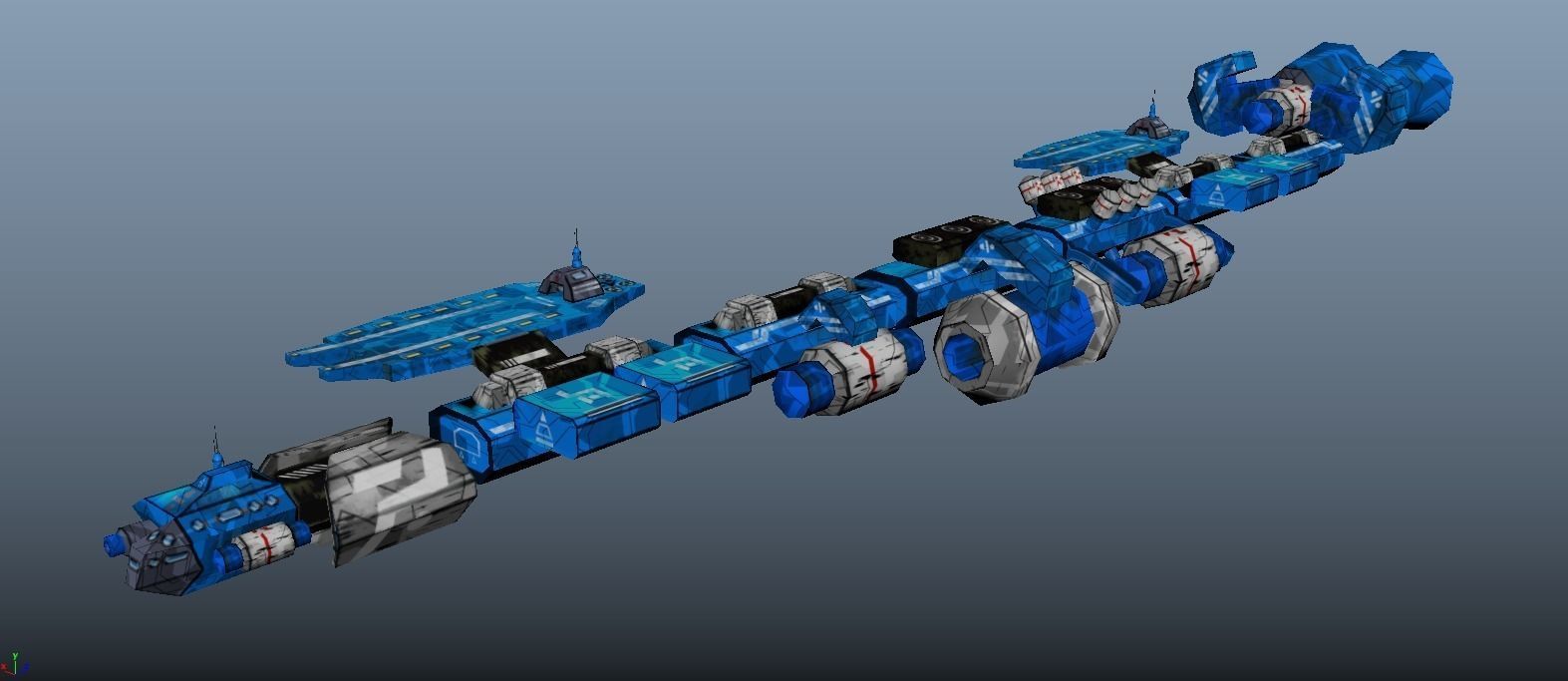 3D model Space Freighter VR / AR / low-poly | CGTrader