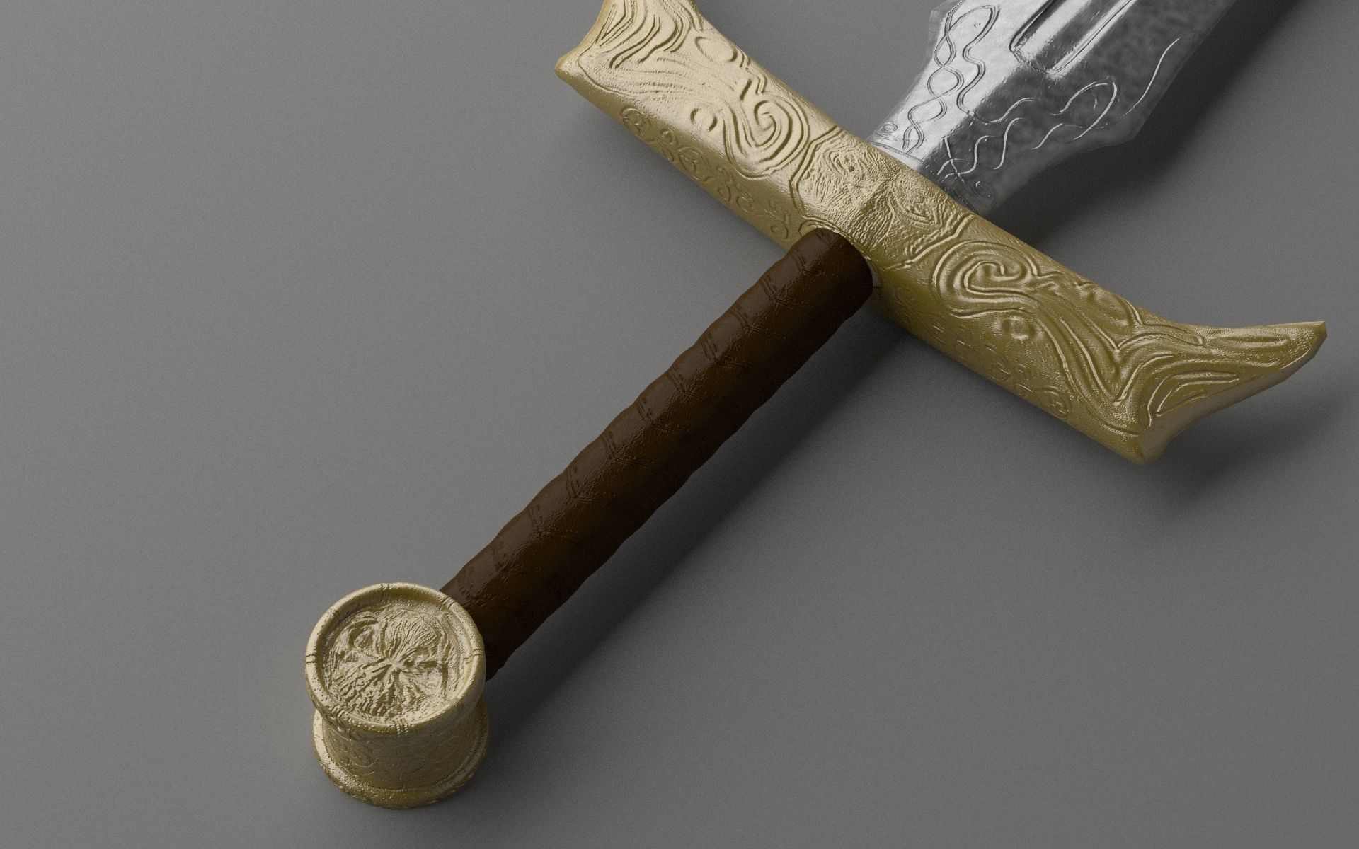 3D model Warrior Medieval Sword VR / AR / low-poly | CGTrader