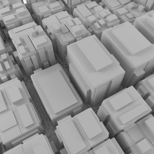3D model Cityscape Low Poly Street Urban Building Town Architecture VR ...