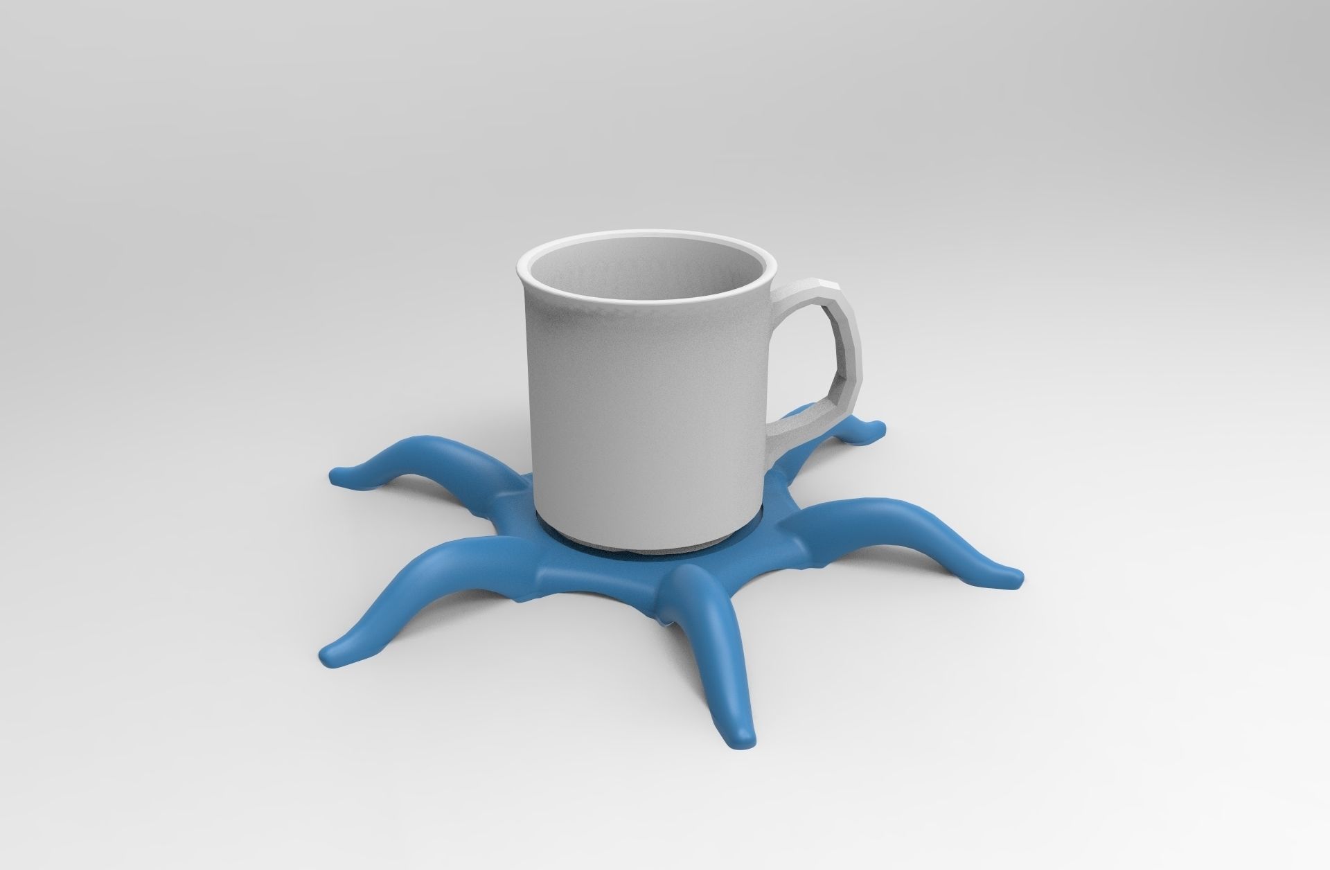 Octopus Coaster 3D model 3D printable | CGTrader