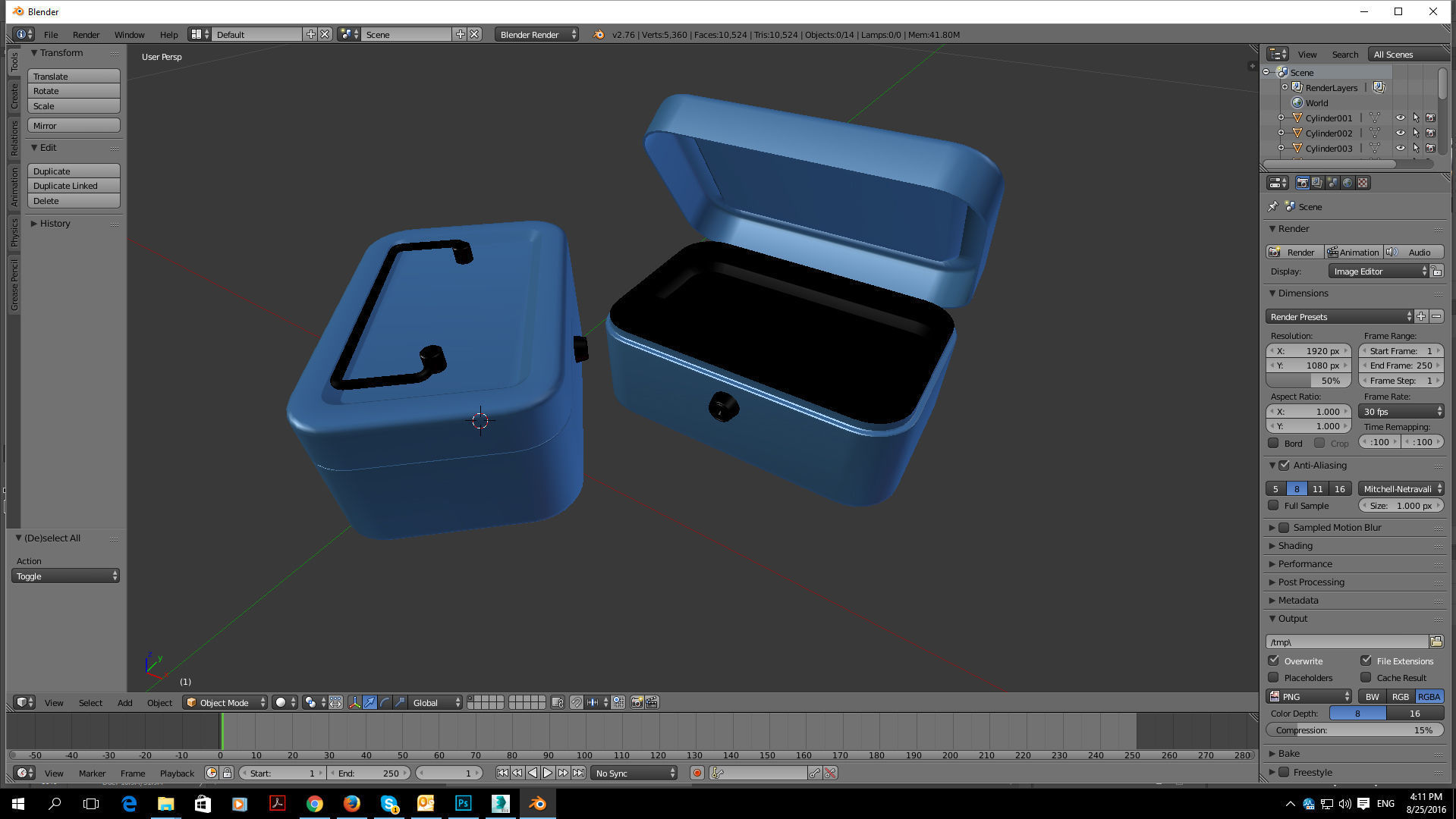 Petty cash small change box 3D model | CGTrader