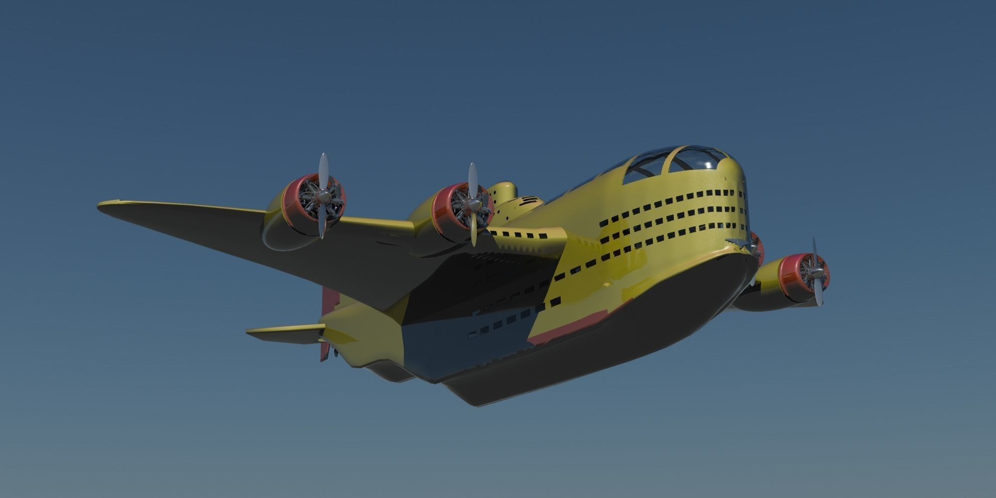 Flying submarine Cruiser 3D model | CGTrader