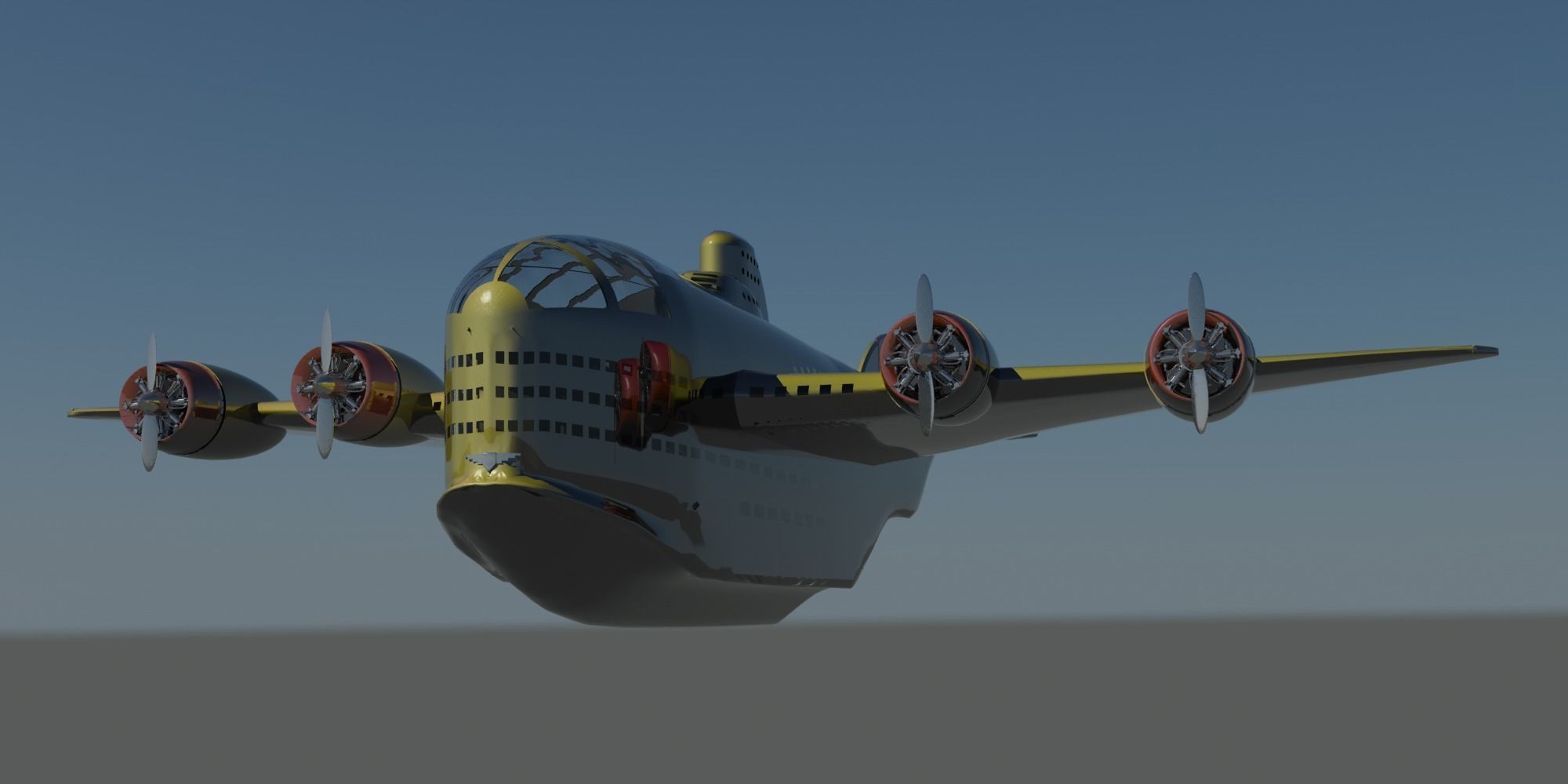 Flying submarine Cruiser 3D model | CGTrader