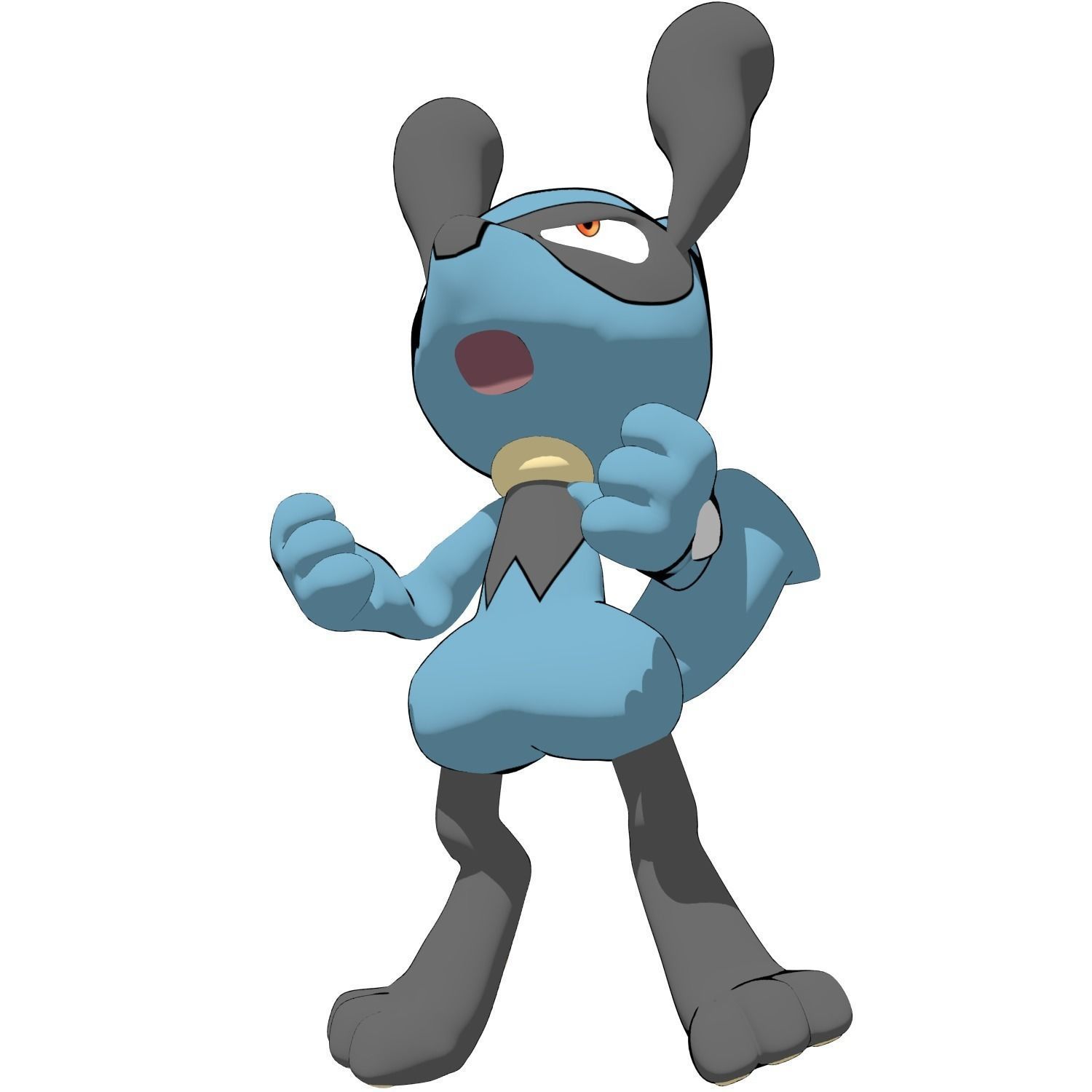 Riolu Pokemon 3D model rigged | CGTrader