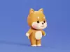 3D model Cartoon Cat and Dog Shiba Chibi Kawaii Characters Animals Pack ...