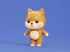 3D model Cartoon Cat and Dog Shiba Chibi Kawaii Characters Animals Pack ...