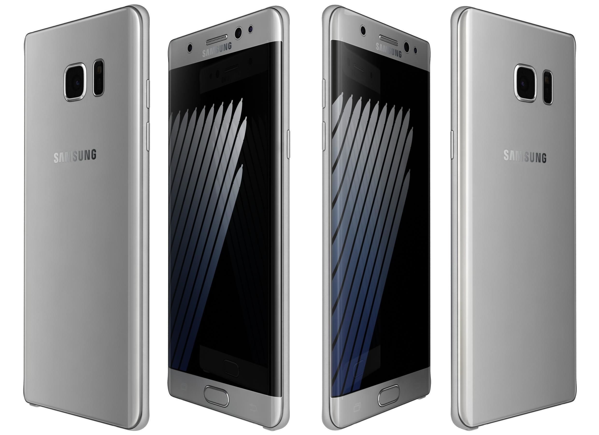 Samsung Galaxy Note 7 White 3D model | CGTrader