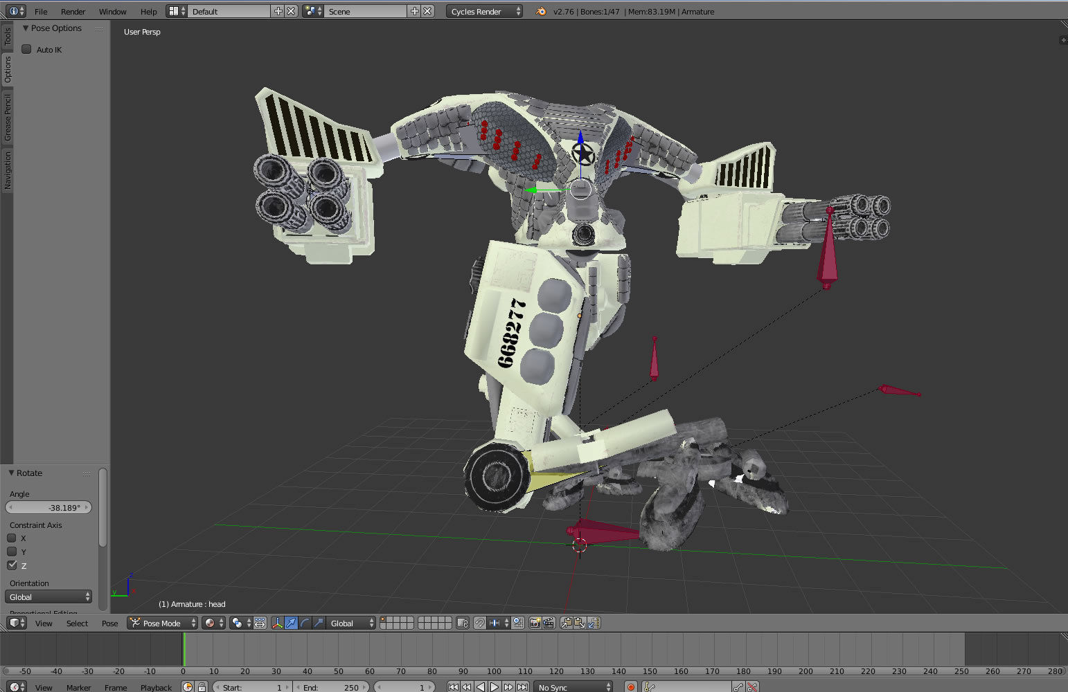 3D model Battle mech low poly VR / AR / low-poly rigged animated | CGTrader
