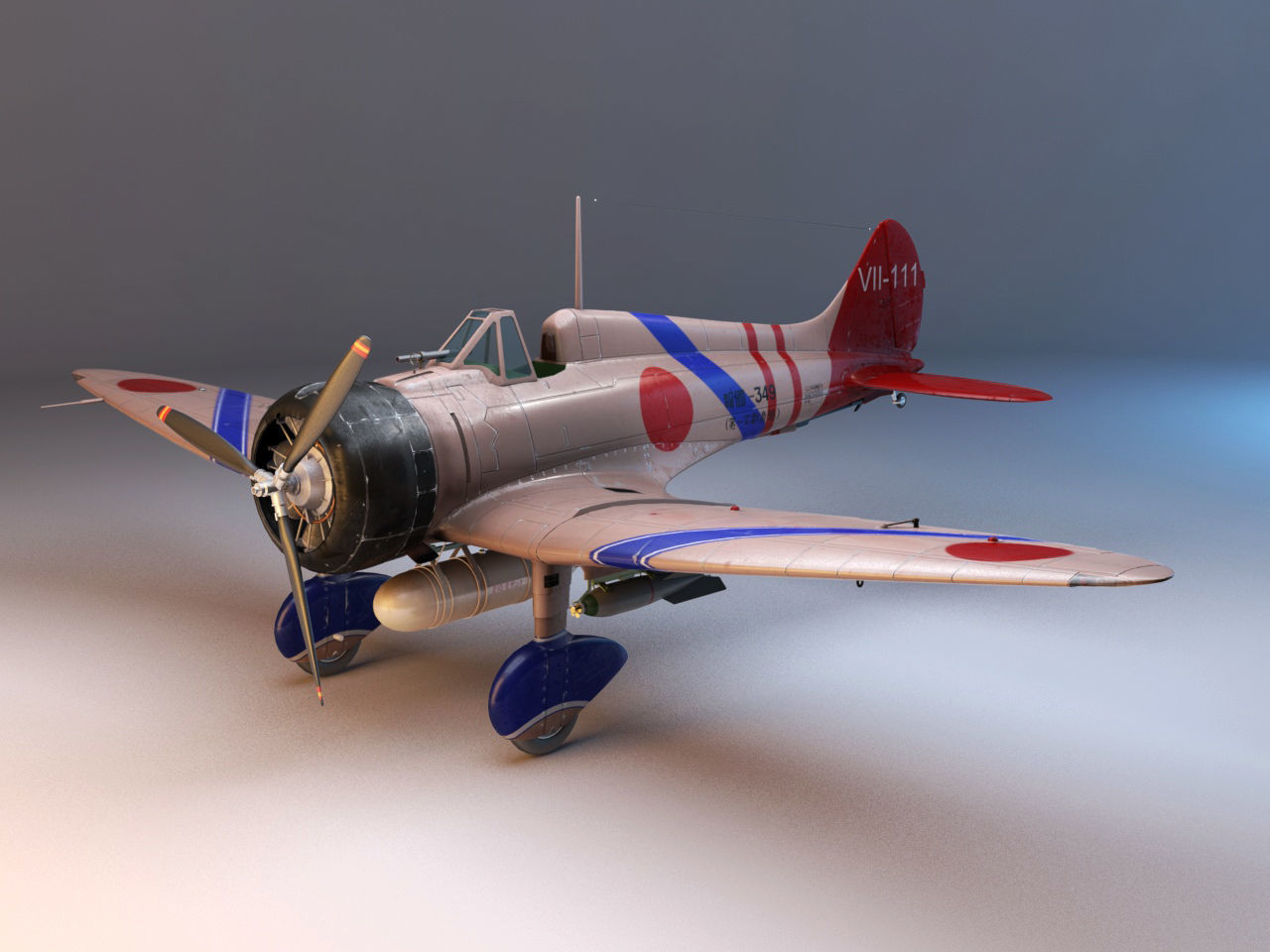 Mitsubishi A5M4 Claude Japan 1937 3D model | CGTrader