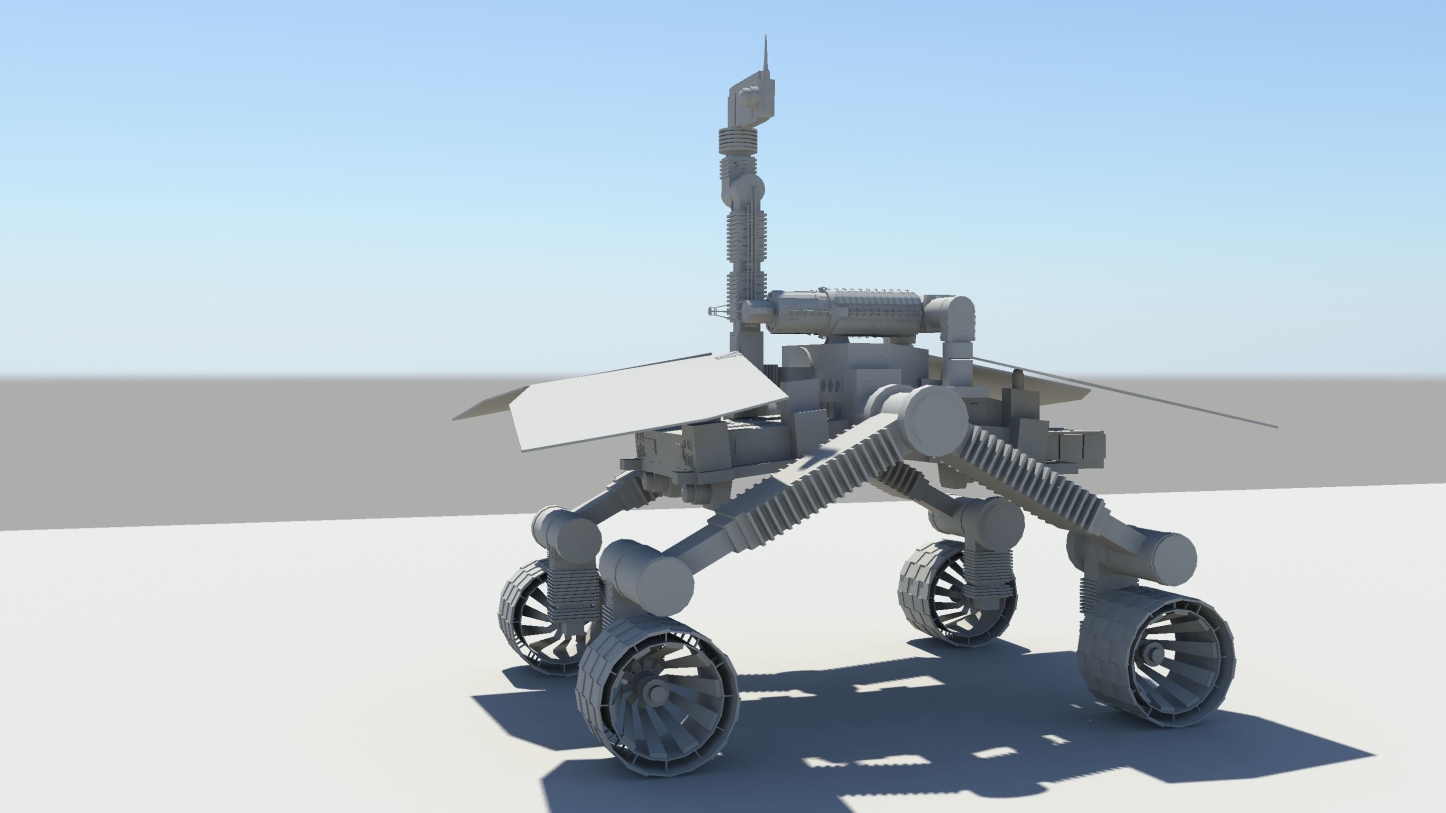 Space Rover free 3D model animated rigged | CGTrader