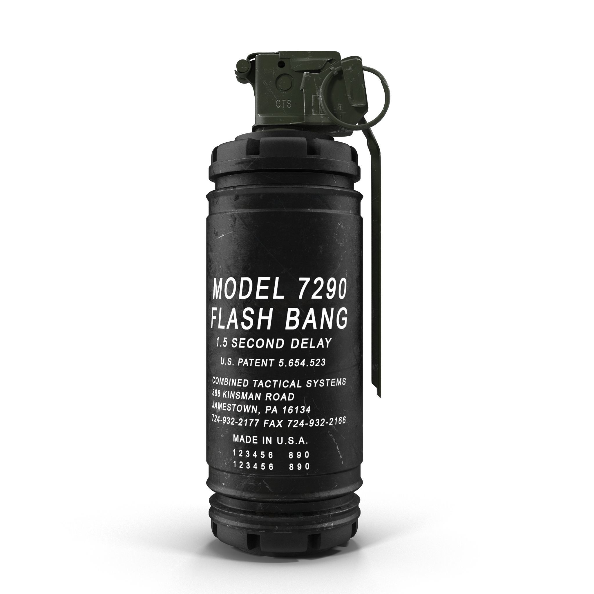Flash Bang Model 7290 3D model | CGTrader