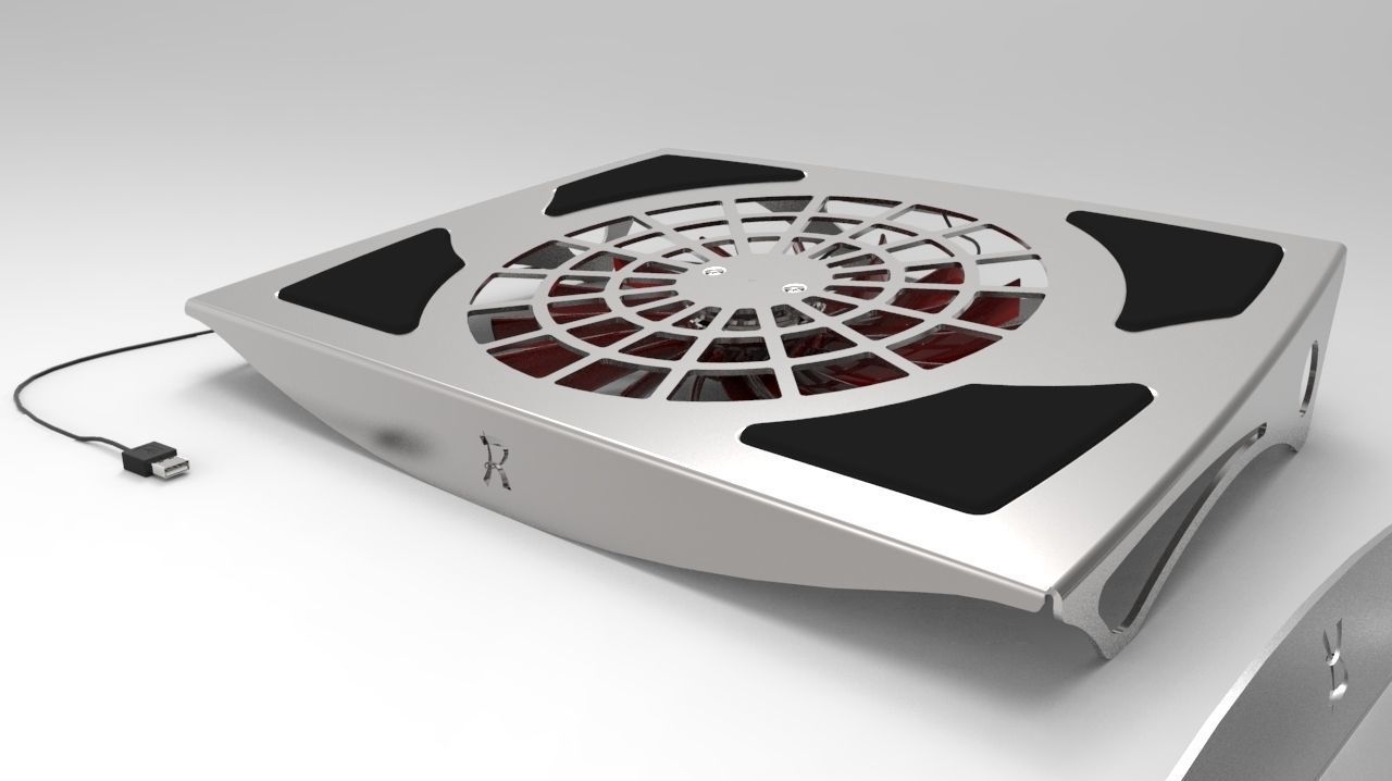 Stainless Laptop Cooler Fan free 3D model | CGTrader