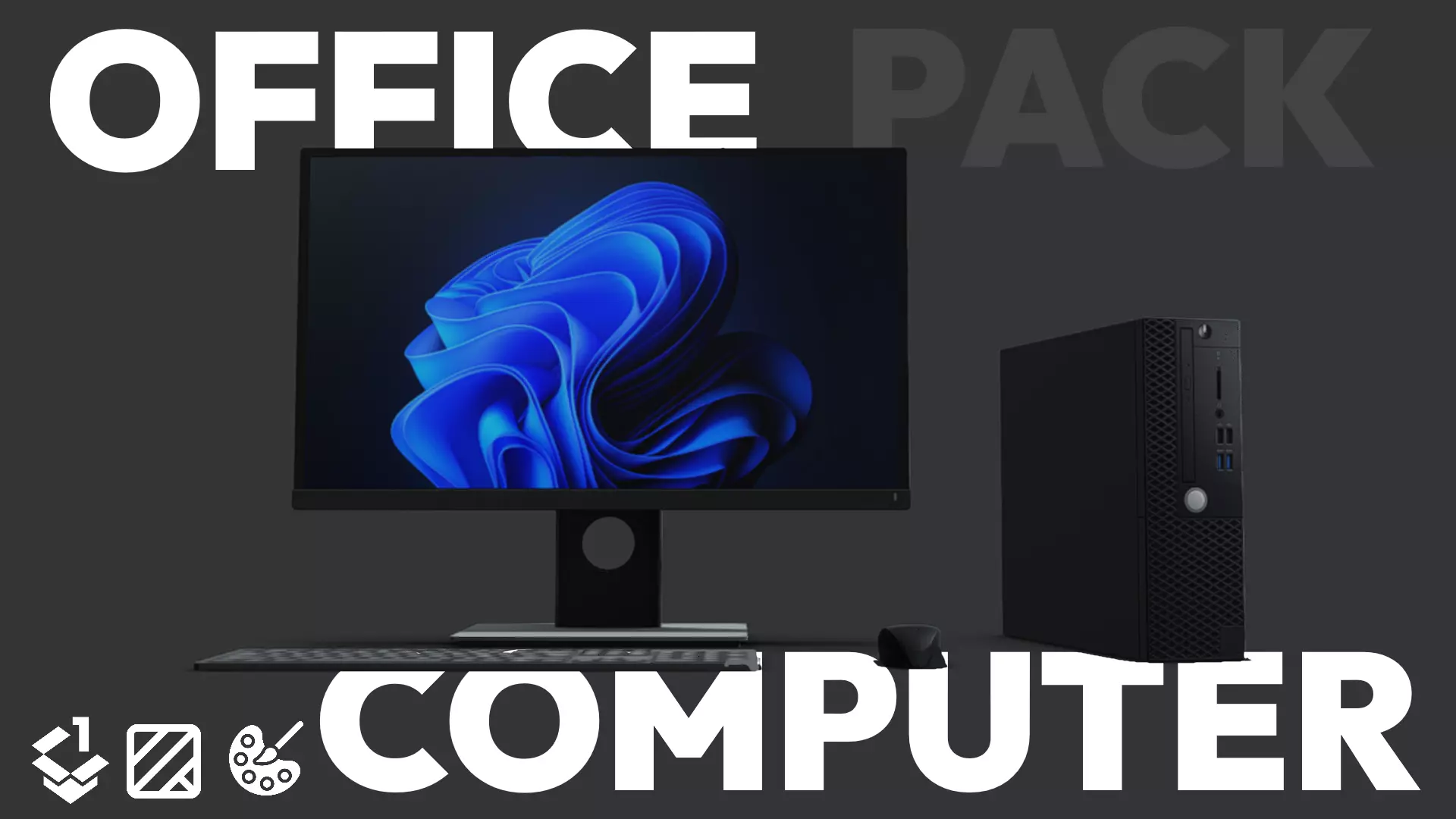 Office Computer Pack - Low Poly free VR / AR / low-poly 3D model | CGTrader