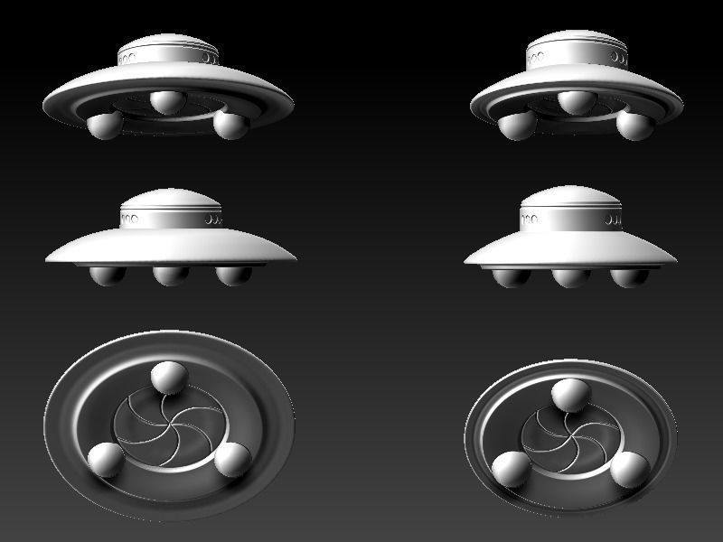 Classic UFO 3D model 3D printable | CGTrader