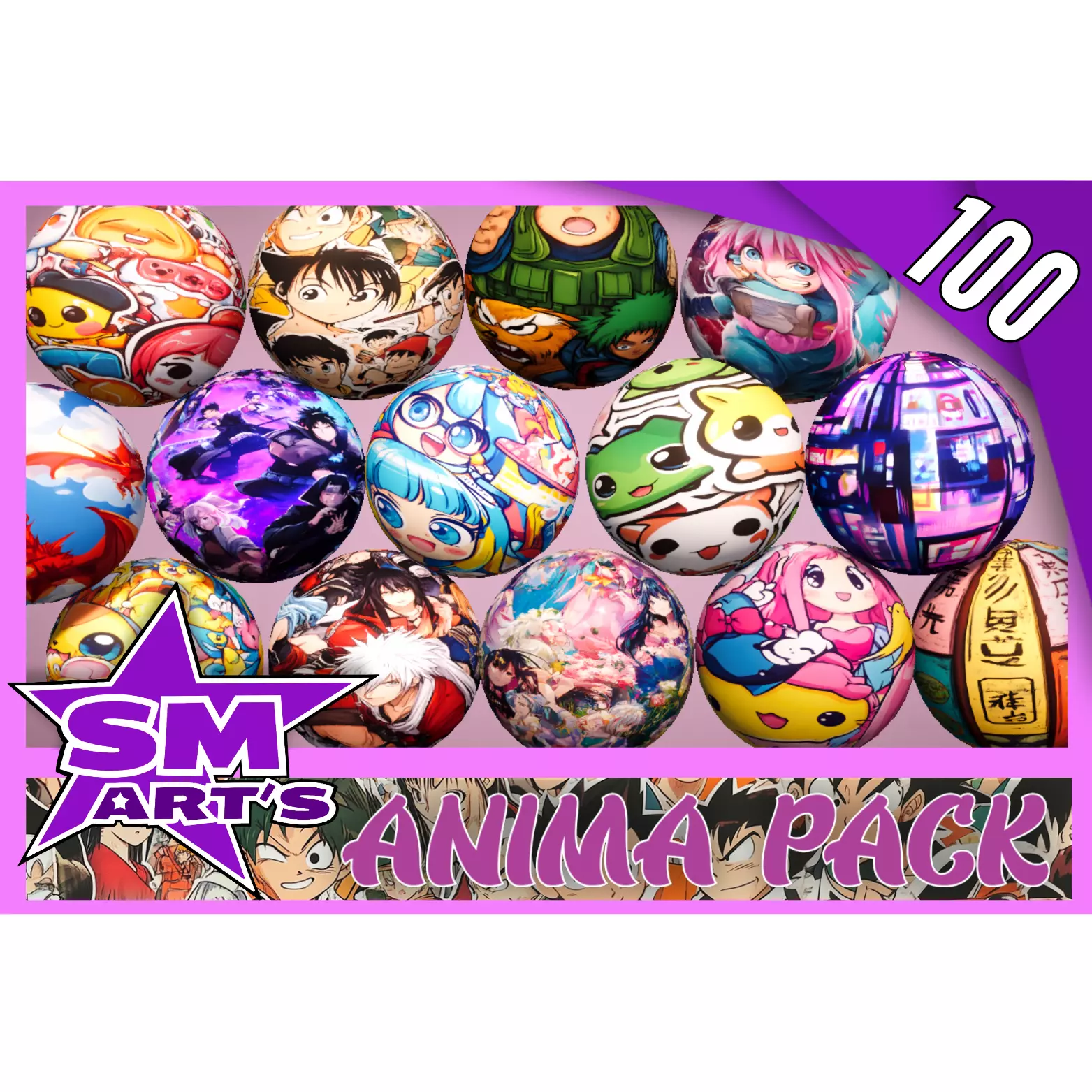 Anime Texture Pack - 100 High-Quality Stylized Materials Texture | CGTrader