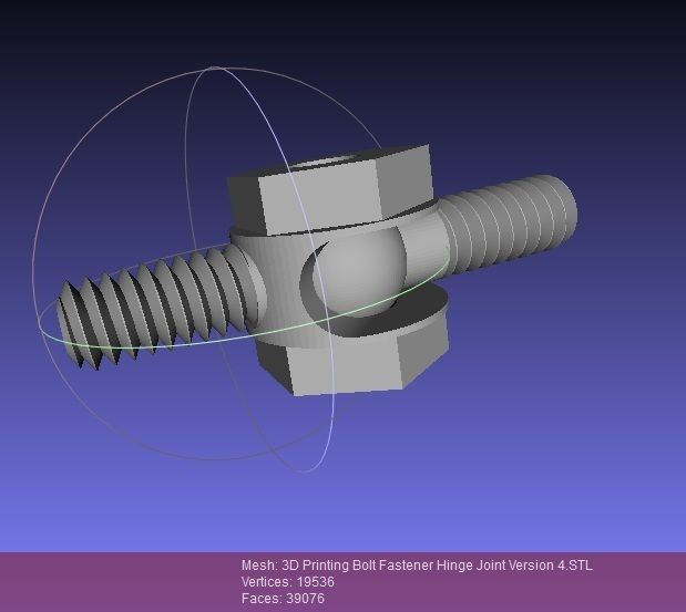 3D Printing Bolt Fastener Hinge Joint free 3D model 3D printable | CGTrader