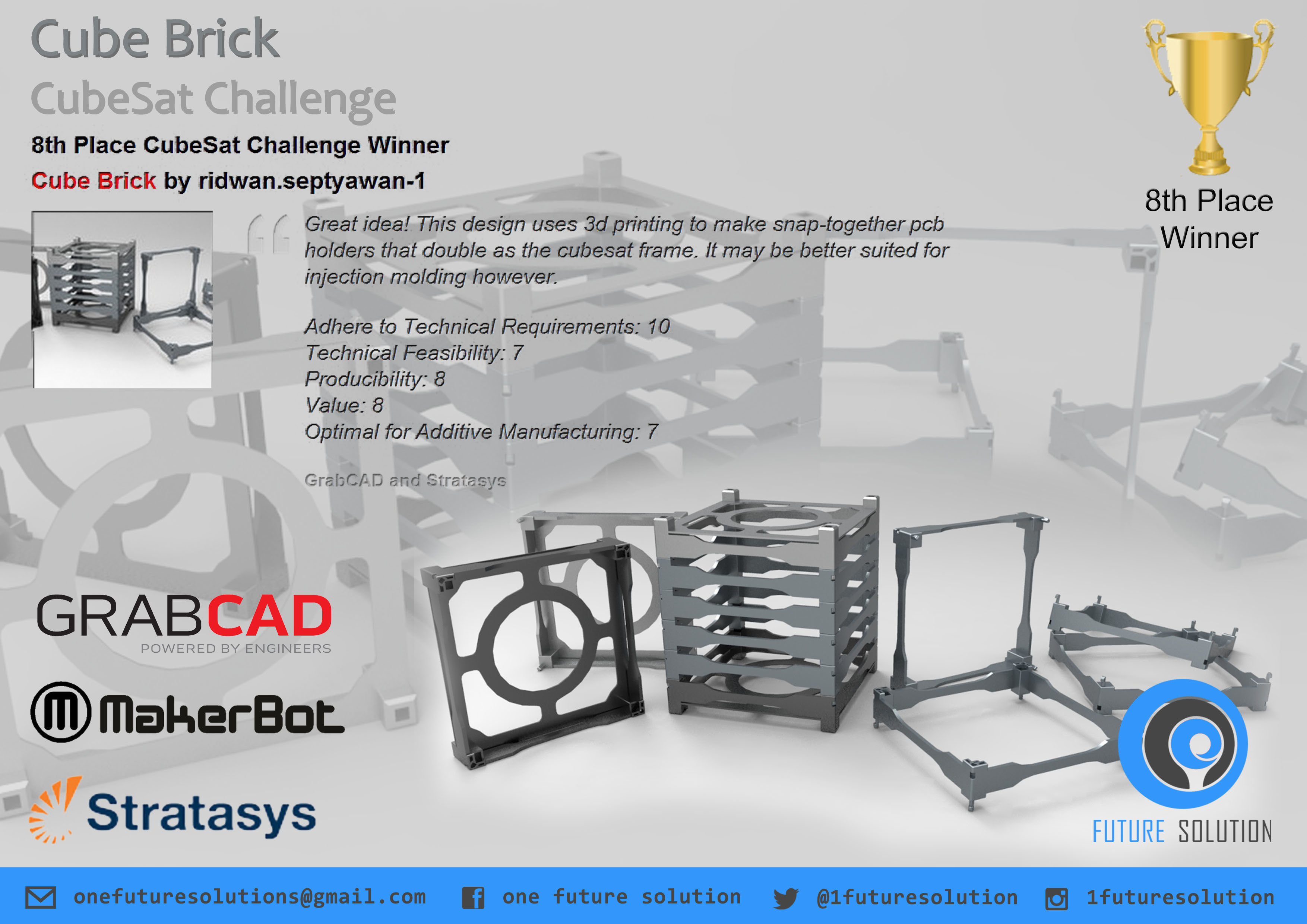 Cube Brick free 3D model 3D printable | CGTrader