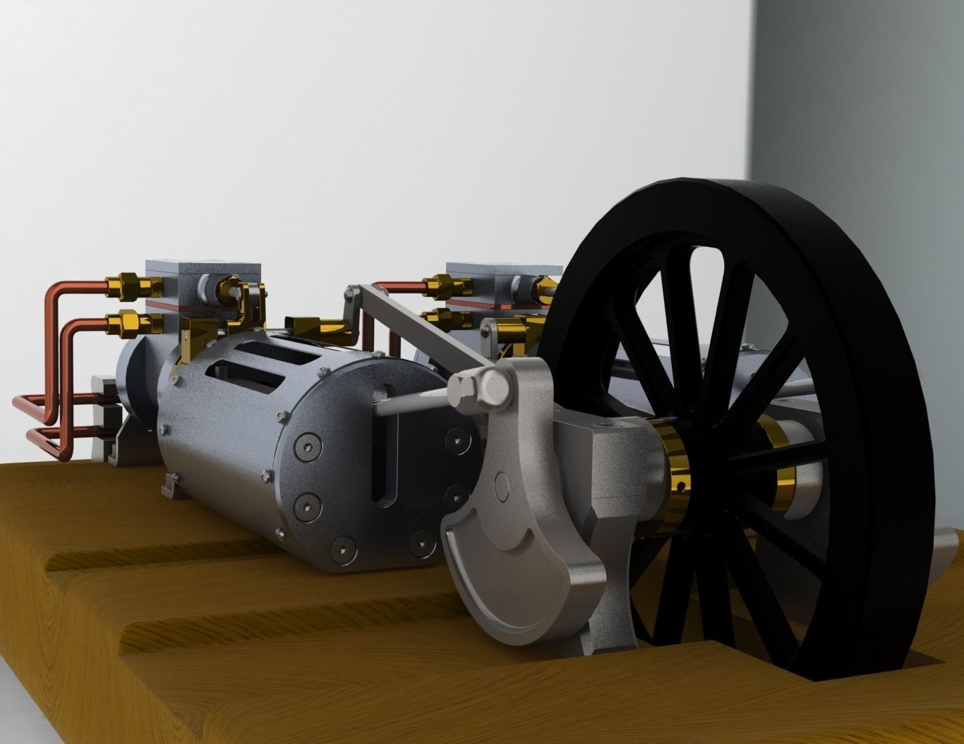 Twin Steam Engines in Factory Layout free 3D model animated | CGTrader