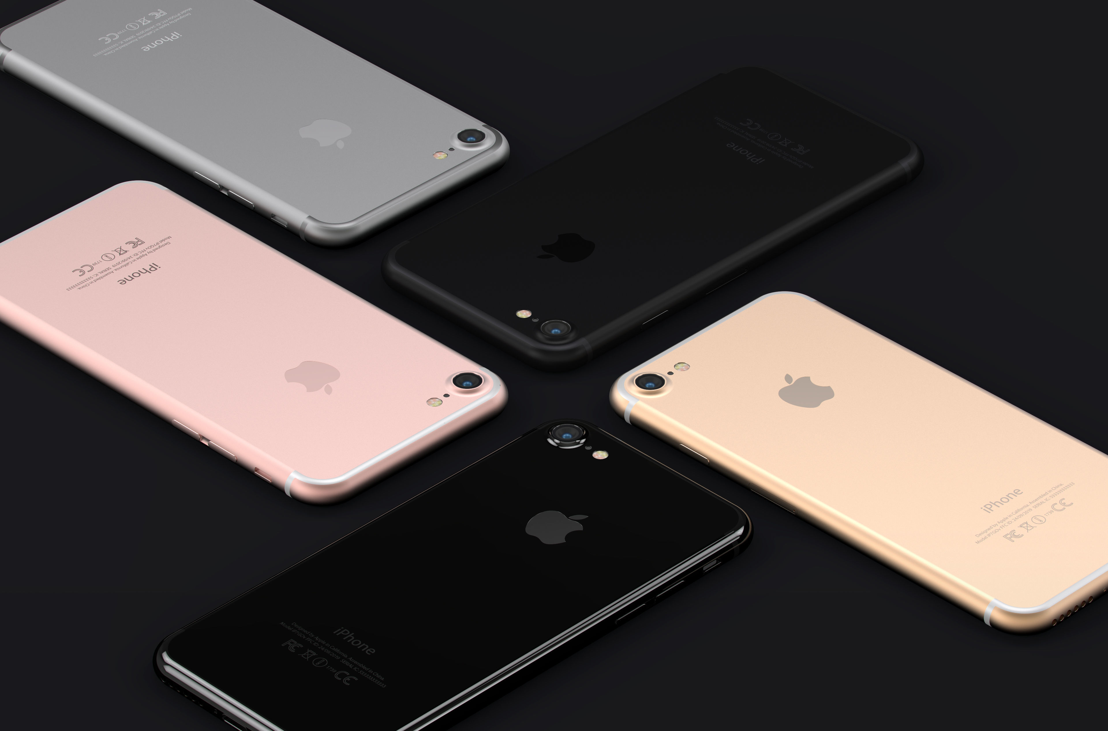 iPhone 7 All Colours Element3D Ready 3D model | CGTrader