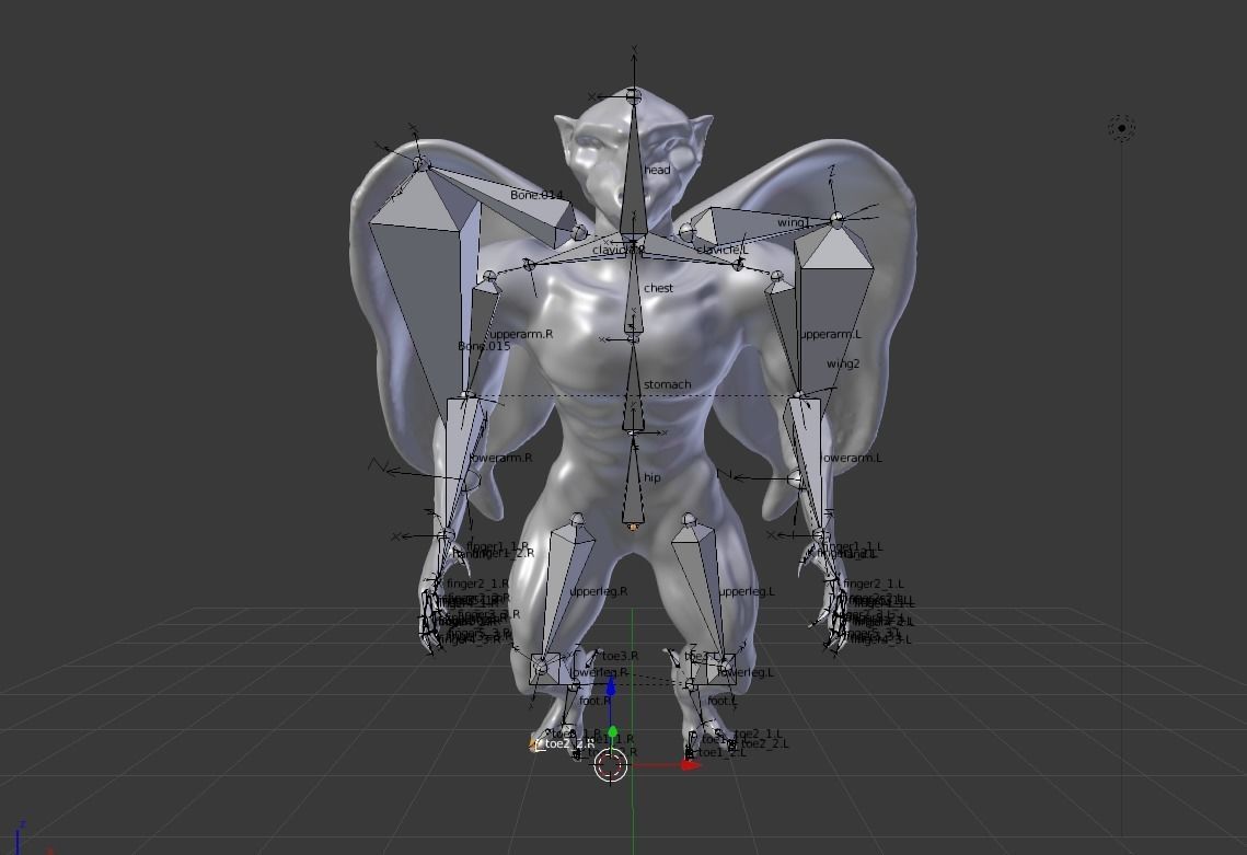 KARASU TENGU 3d model of bone has been inserted blender file 3D model ...