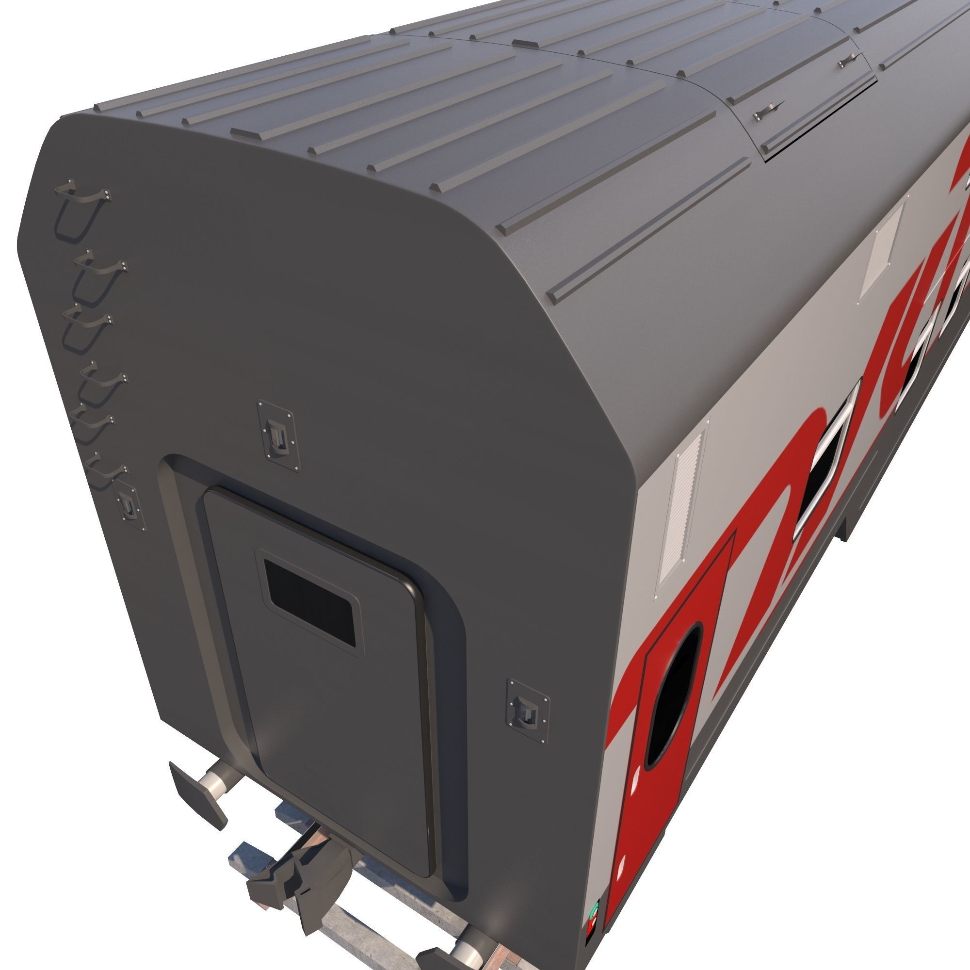 Train Double-decker wagon RUS 3D model | CGTrader