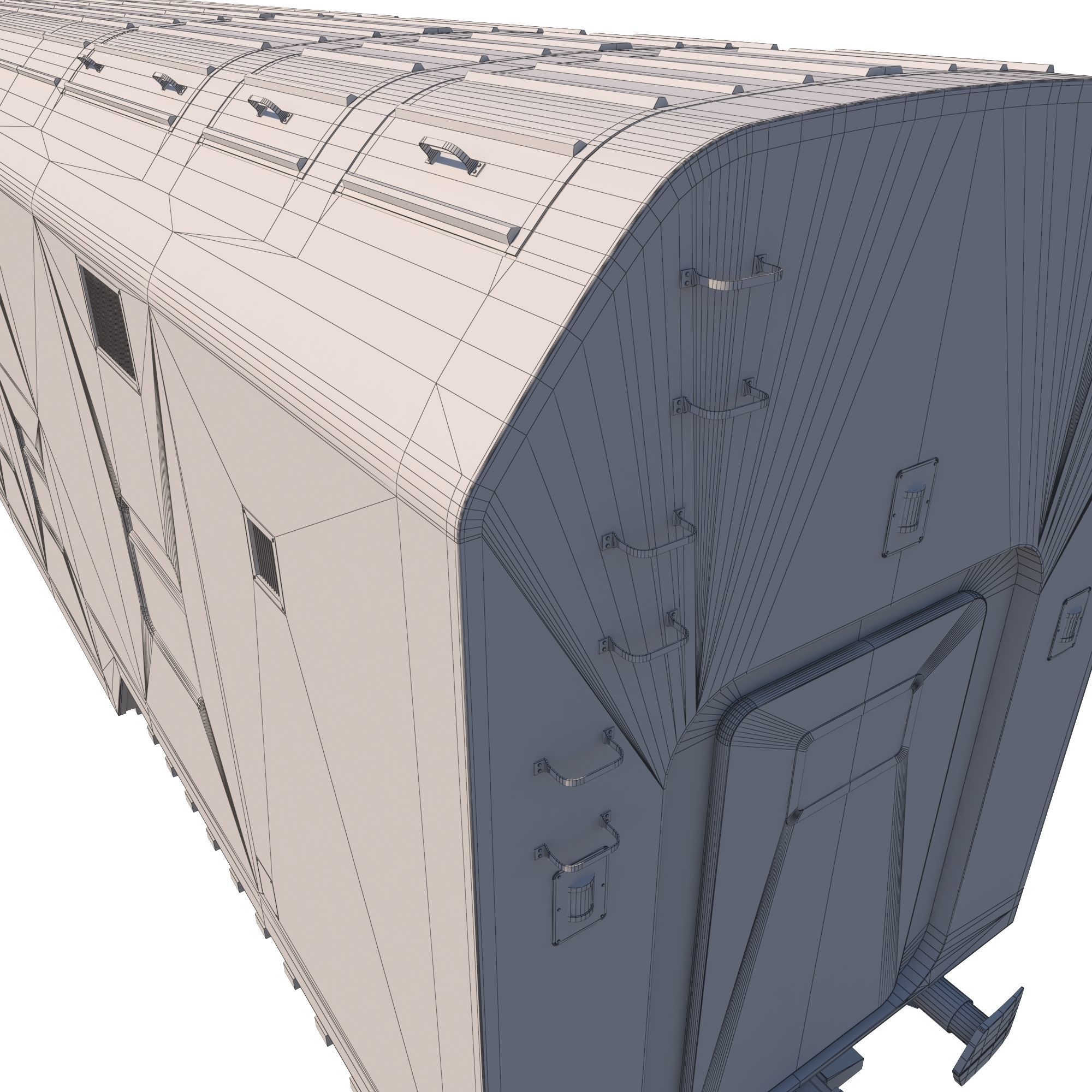 Train Double-decker wagon RUS 3D model | CGTrader