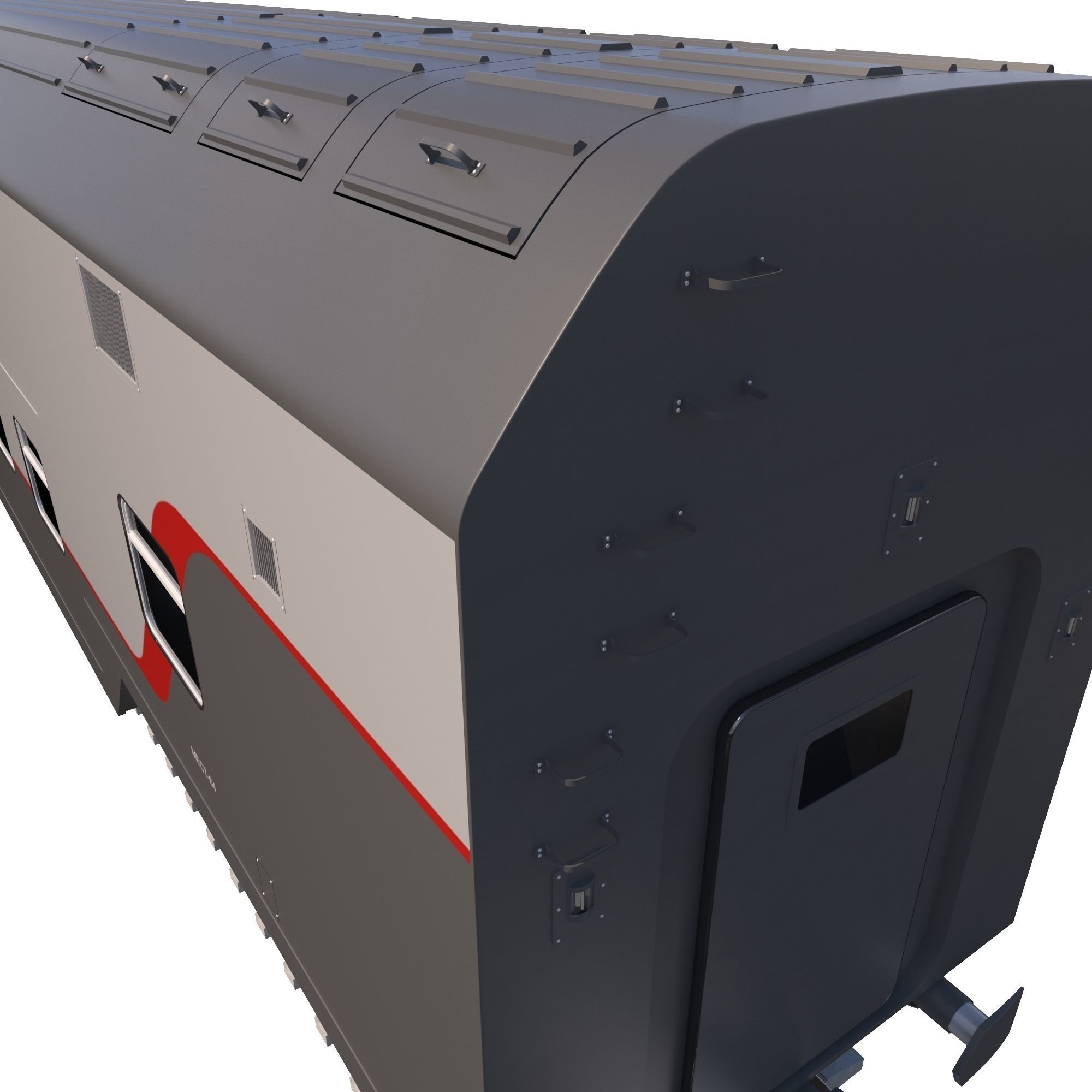 Train Double-decker wagon RUS 3D model | CGTrader