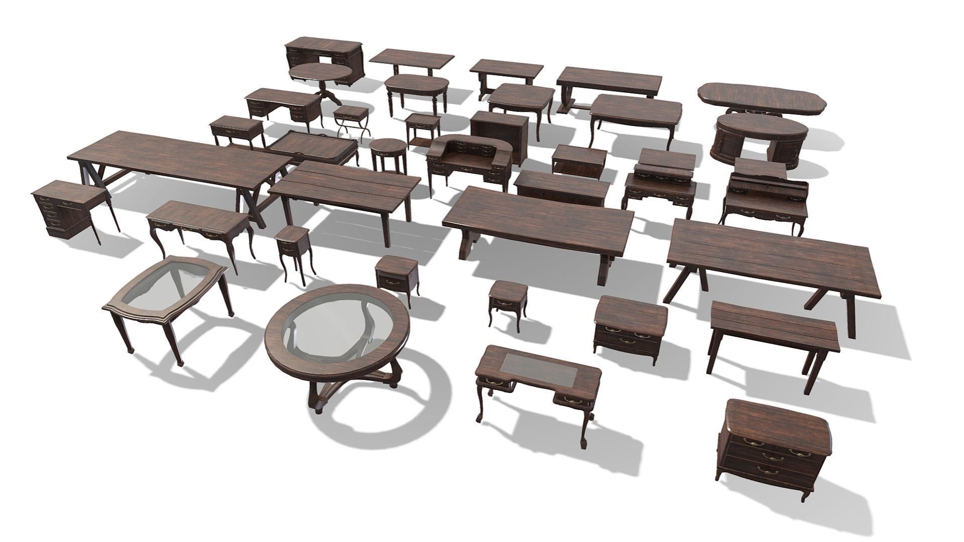 3D model Table Collection - Tables Pack VR / AR / low-poly | CGTrader
