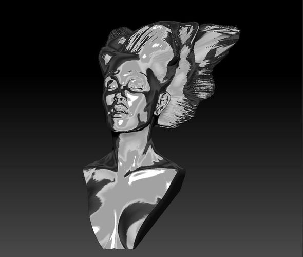 Angel Bust Wing-Haired Lady free 3D Model 3D printable OBJ STL ...