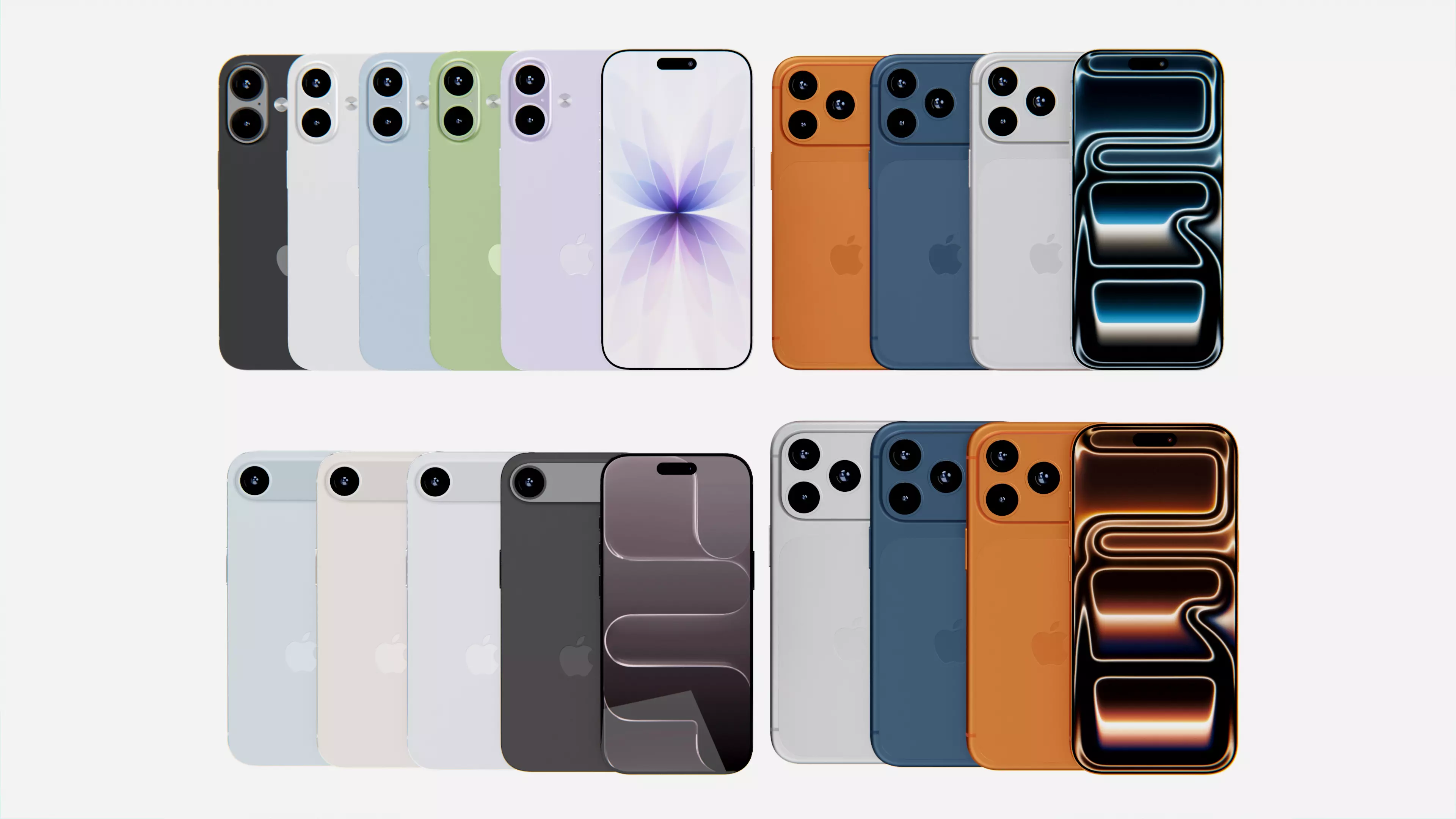 Apple iPhone 17 iPhone 17 Air iPhone 17 Pro iPhone 17 Pro Max 3D model ...