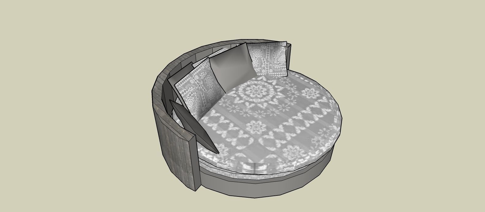 ROUND BED 3D model | CGTrader