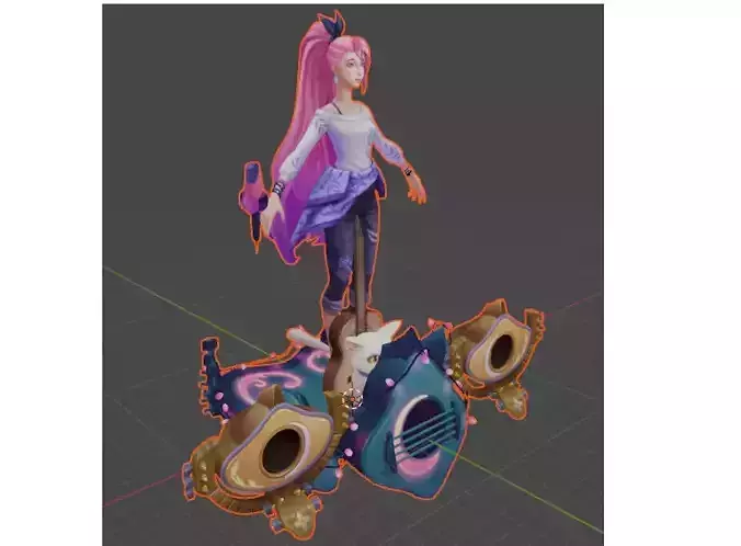 seraphine lol league of legends free 3D model 3D printable | CGTrader