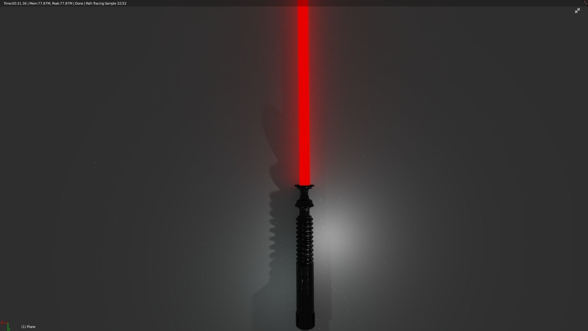 Red Lightsaber free 3D model | CGTrader