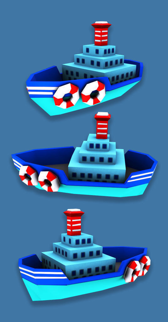 3D model Cartoon Ships Pack VR / AR / low-poly | CGTrader