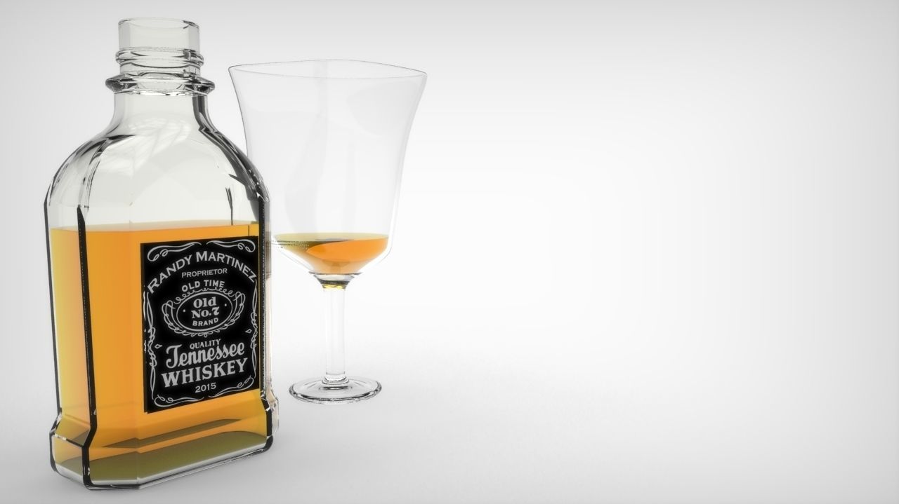 Whisky Bottle free 3D model 3D printable | CGTrader