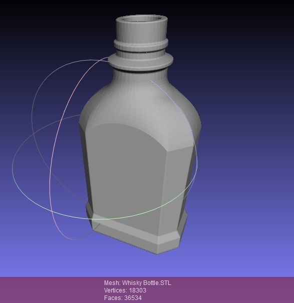 Whisky Bottle free 3D model 3D printable | CGTrader