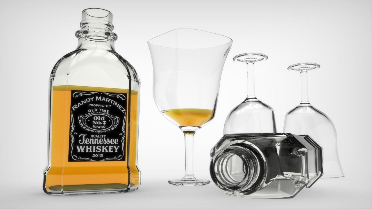 Whisky Bottle free 3D model 3D printable | CGTrader