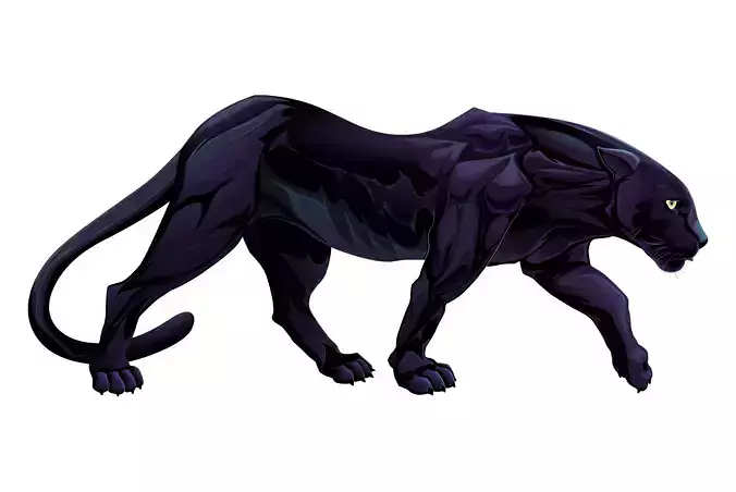 Panther Low Poly Model free 3D model | CGTrader