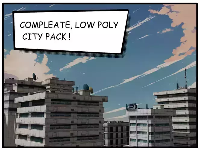 3D model Low poly anime city pack VR / AR / low-poly | CGTrader