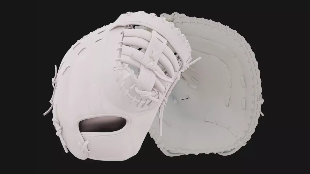 Firstbaseman Glove 3D model animated rigged | CGTrader