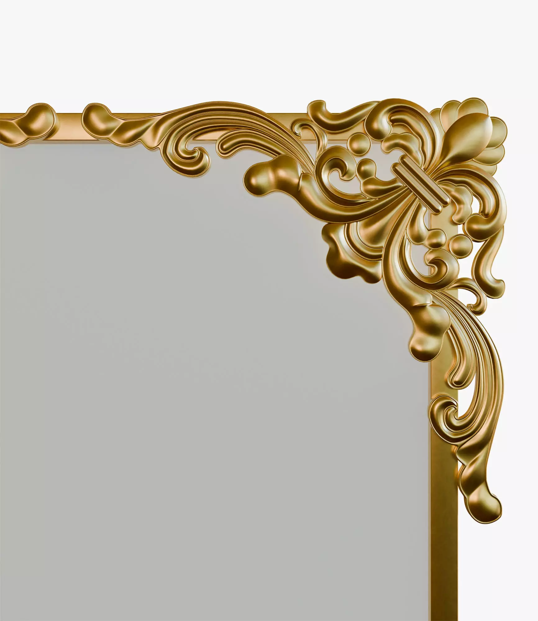 Deco 79 Ornate Vintage Mirror 3D Model Baroque Style Gold Frame 3D ...