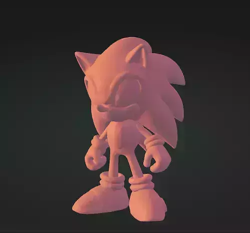 Sonic the Hedgehog 3D Model Stylized Character Sculpture free 3D model ...