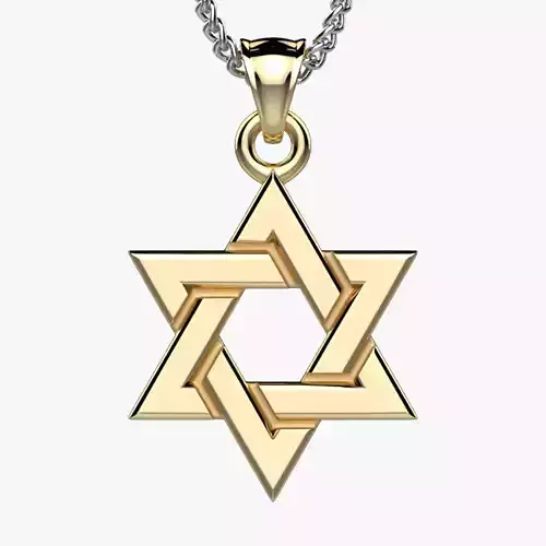 David Star Gold Pendant Free free 3D model 3D printable | CGTrader