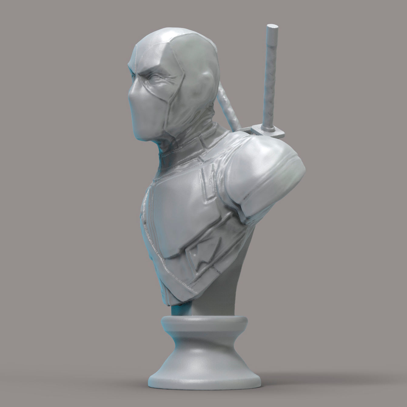 Deadpool bust of character 3D model 3D printable | CGTrader