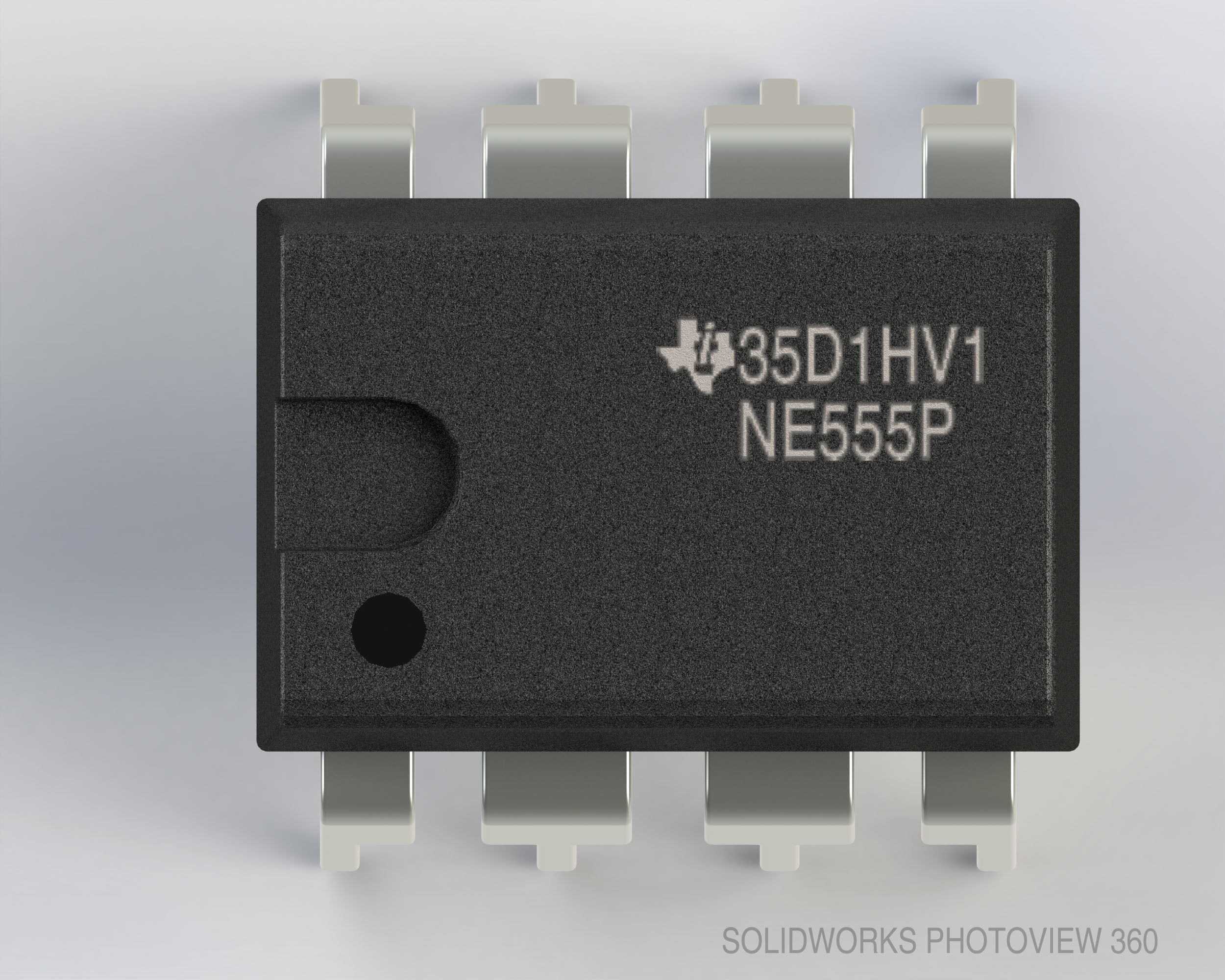 NE555 Timer Chip 3D model | CGTrader