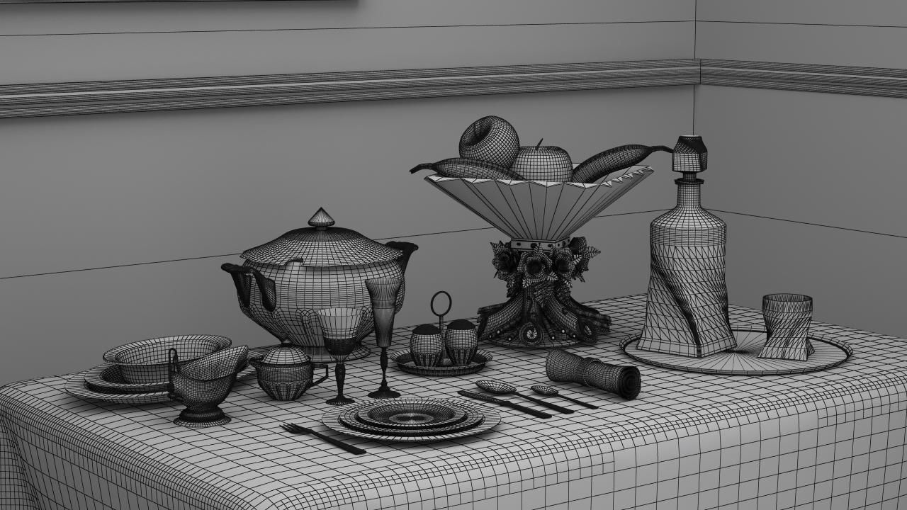 Dish with the Greek pattern 3D model | CGTrader