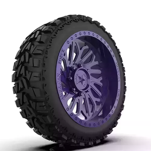 American force wheel with Versatyre MXT-HD Tire 3D model 3D printable ...