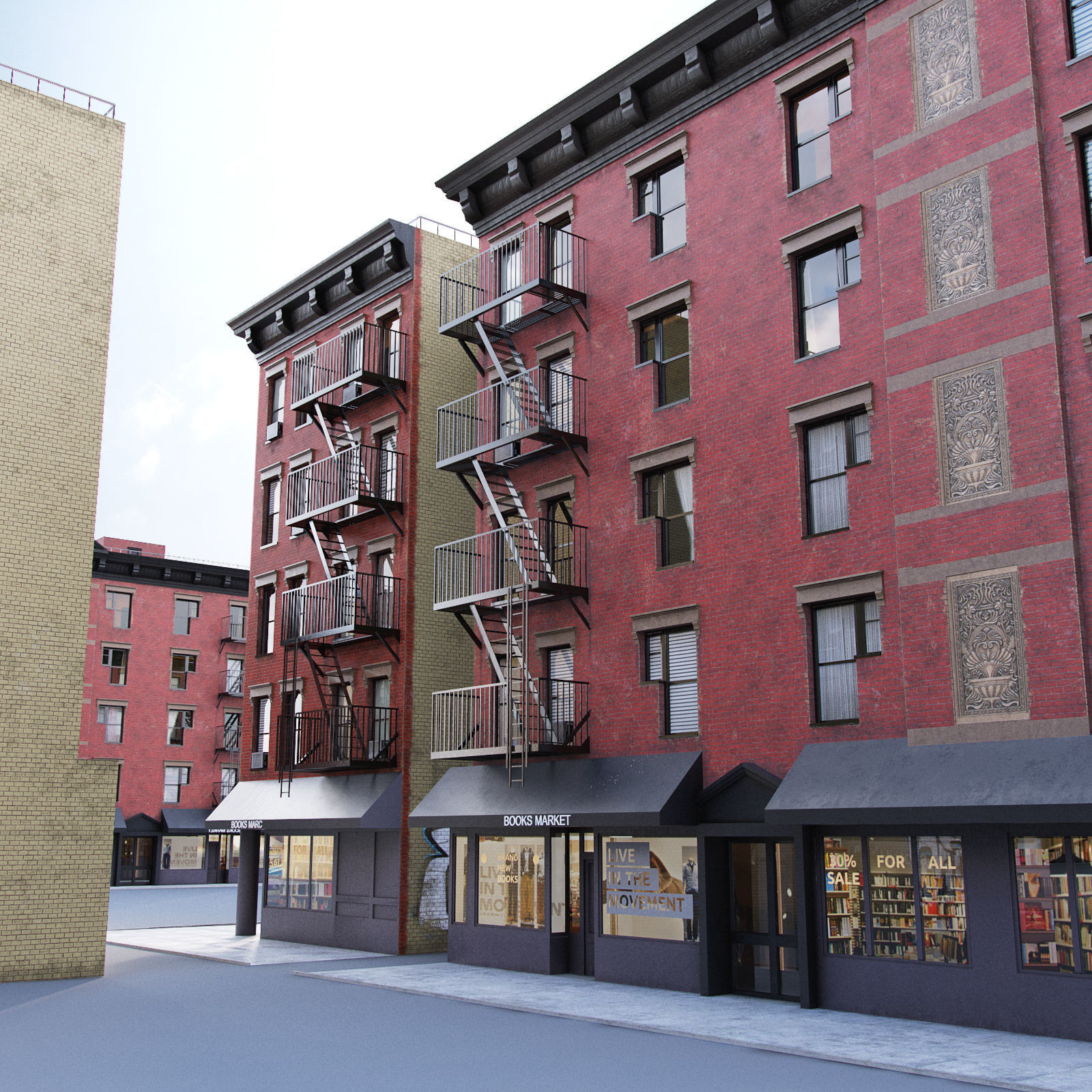 3D model New York corner building VR / AR / low-poly | CGTrader